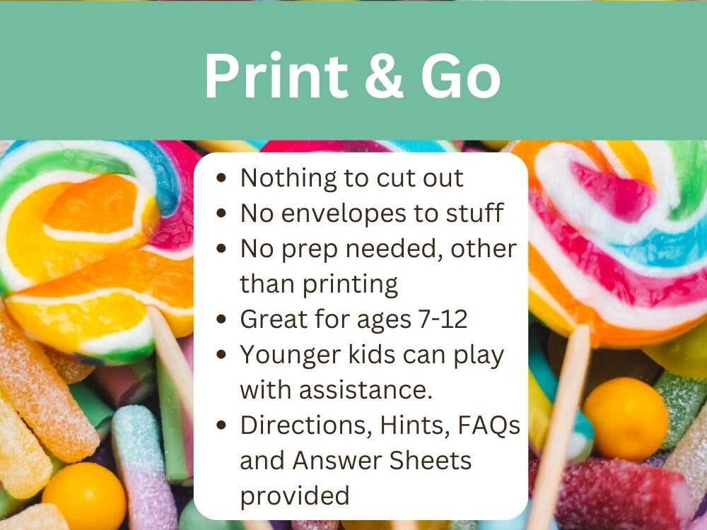 Escape Room for Kids - Candy Challenge - Ages 7-12 - Etsy