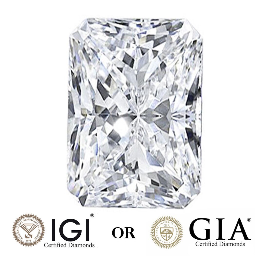 1.50 Ct Radiant Lab Grown Diamond: E Color, VVS2 Clarity, IGI Certified ...