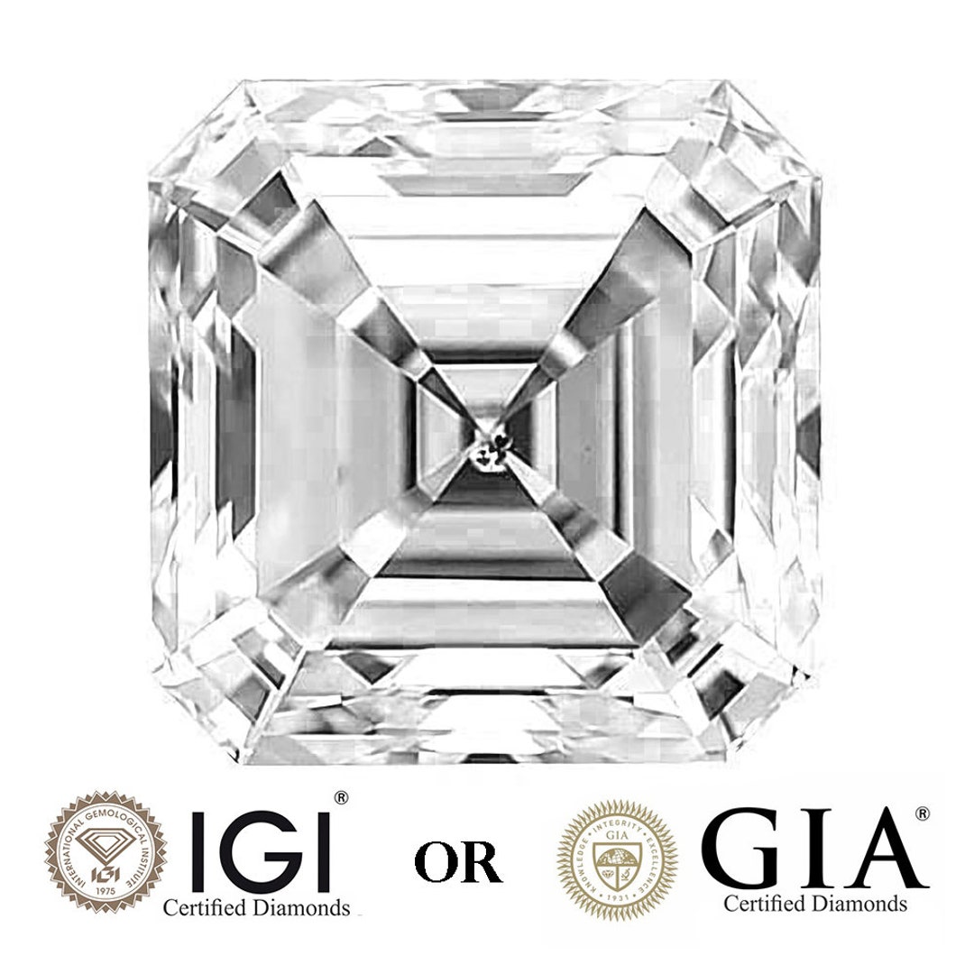 Asscher Diamond 1.00 Ct G, Si1, 5.5 Mm Genuine Loose Lab Grown 100% Eco ...