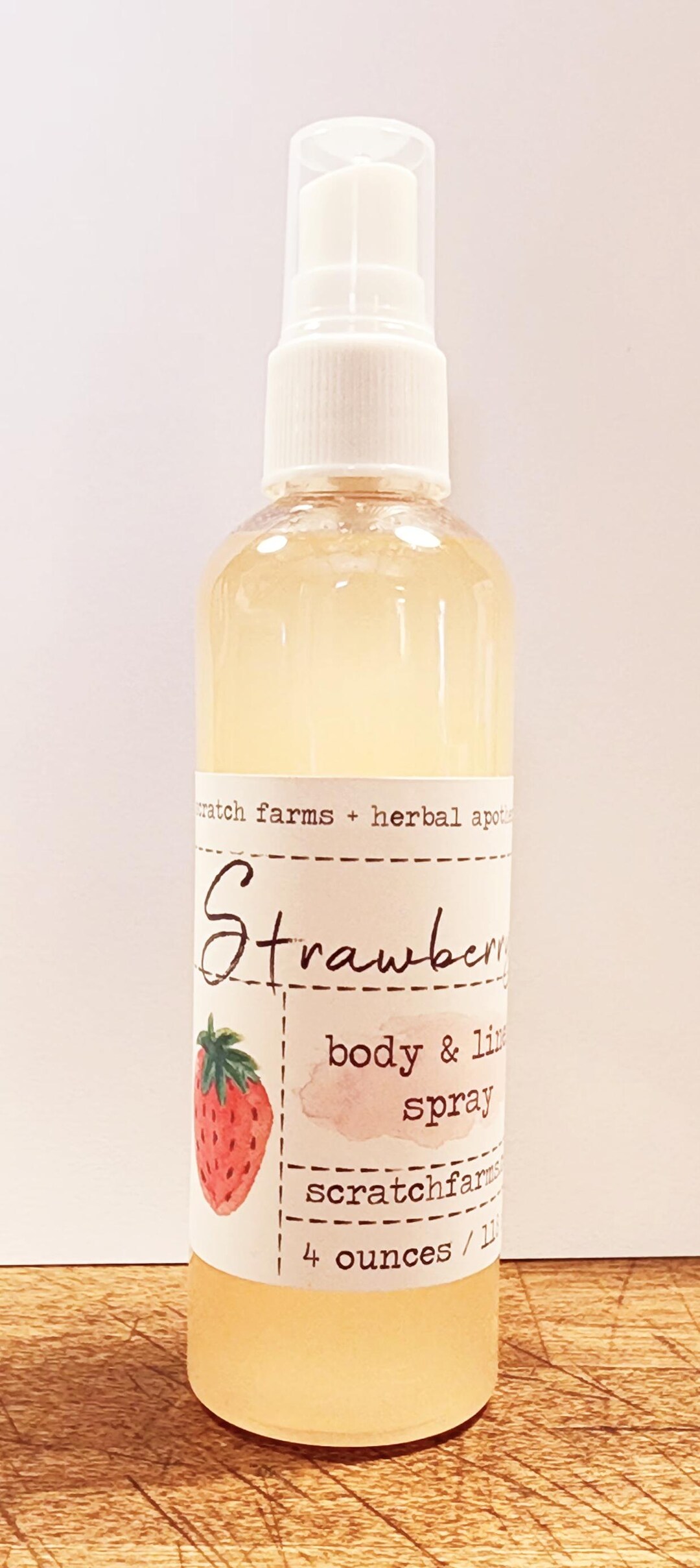 Strawberry Body Linen Spray Farms Natural Organic Clean Makeup ...