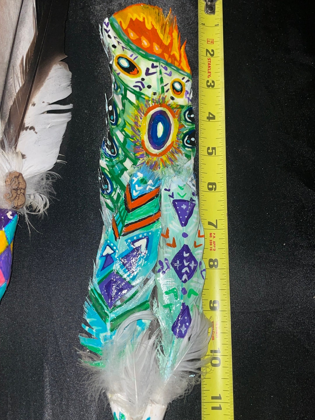 VERY RARE* Hand Painted by Shaman Condor Feather Ceremonial/ritual Fan ...