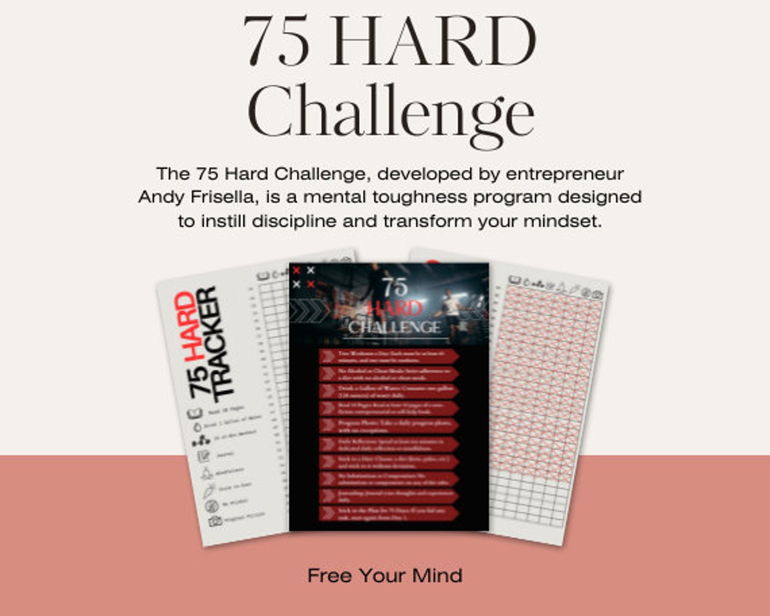 75 Day Hard Fitness Challenge, Workout Plan, 75 Day Hard Challenge ...
