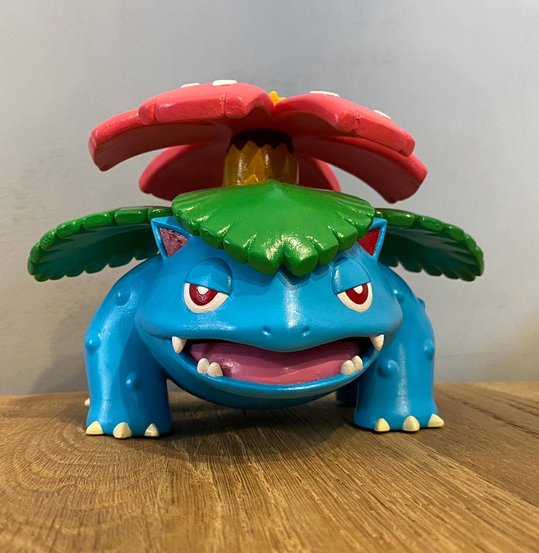 Venusaur, Pokemon, 3D Printed Model Figure, Hand-painted, Acrylic Paint ...