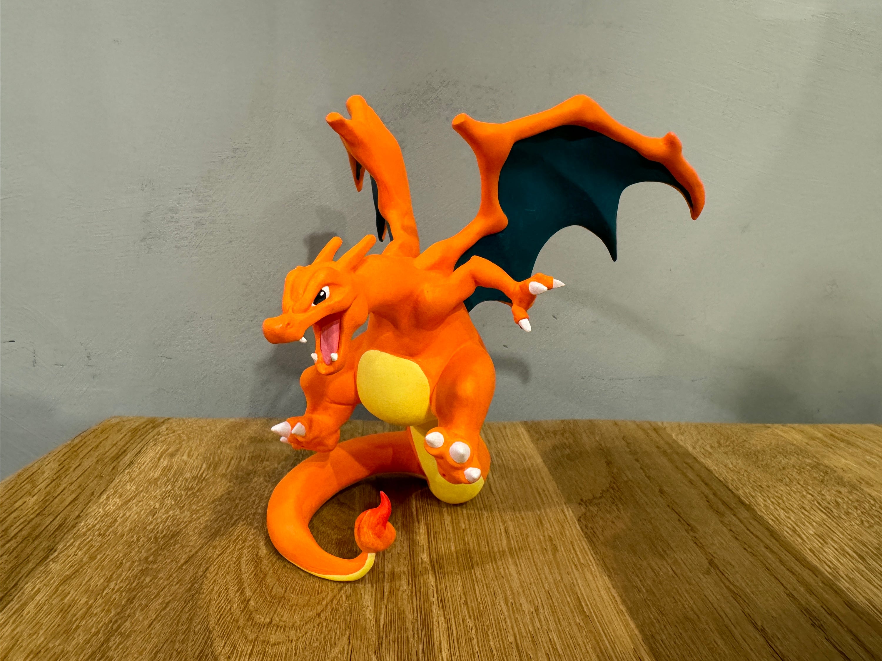 Charizard 3d-model, Pokemon, Handgeschilderde Figuur - Etsy