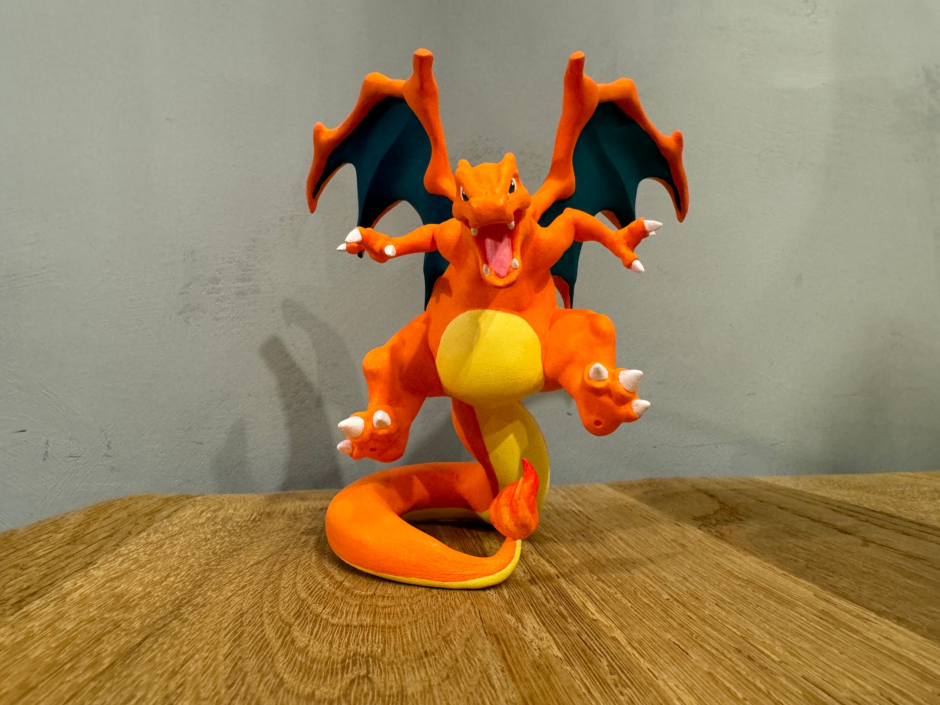 Charizard 3d-model, Pokemon, Handgeschilderde Figuur - Etsy
