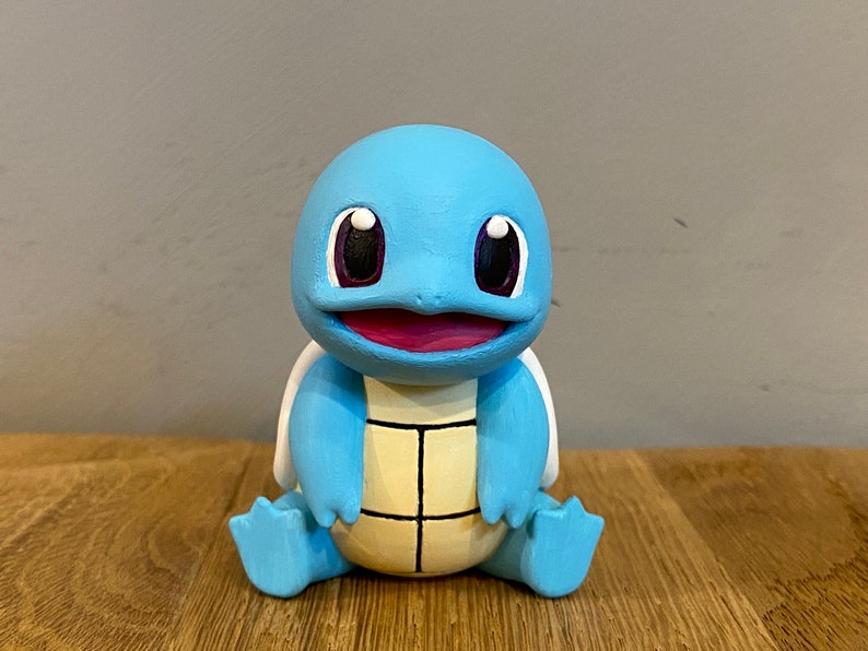 Squirtle 3d-model, Pokemon, Handgeschilderde Figuur - Etsy