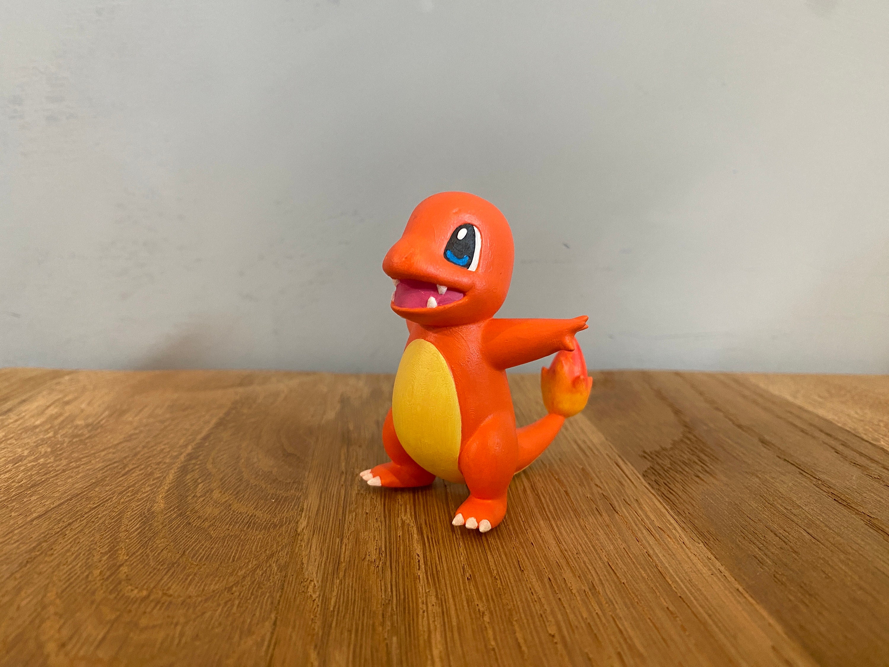 Charmender 3d-model Pokemon Handgeschilderd Figuur - Etsy