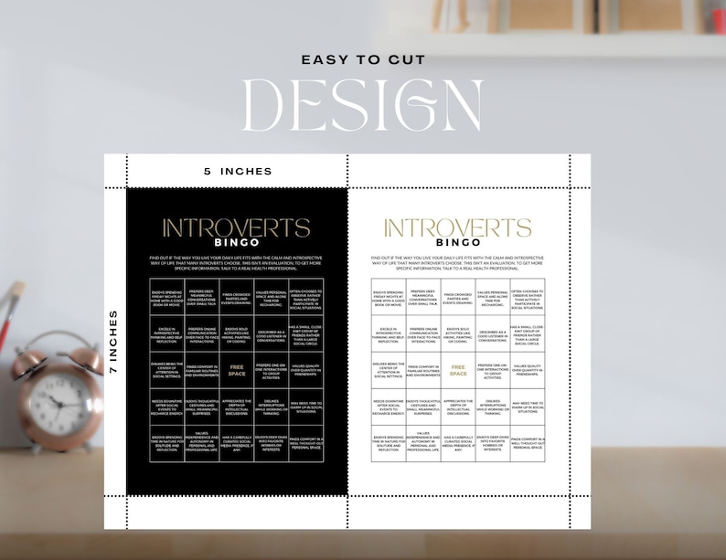 Introverts BINGO Card for Mental Health, Wellness, & Wellbeing, Self ...