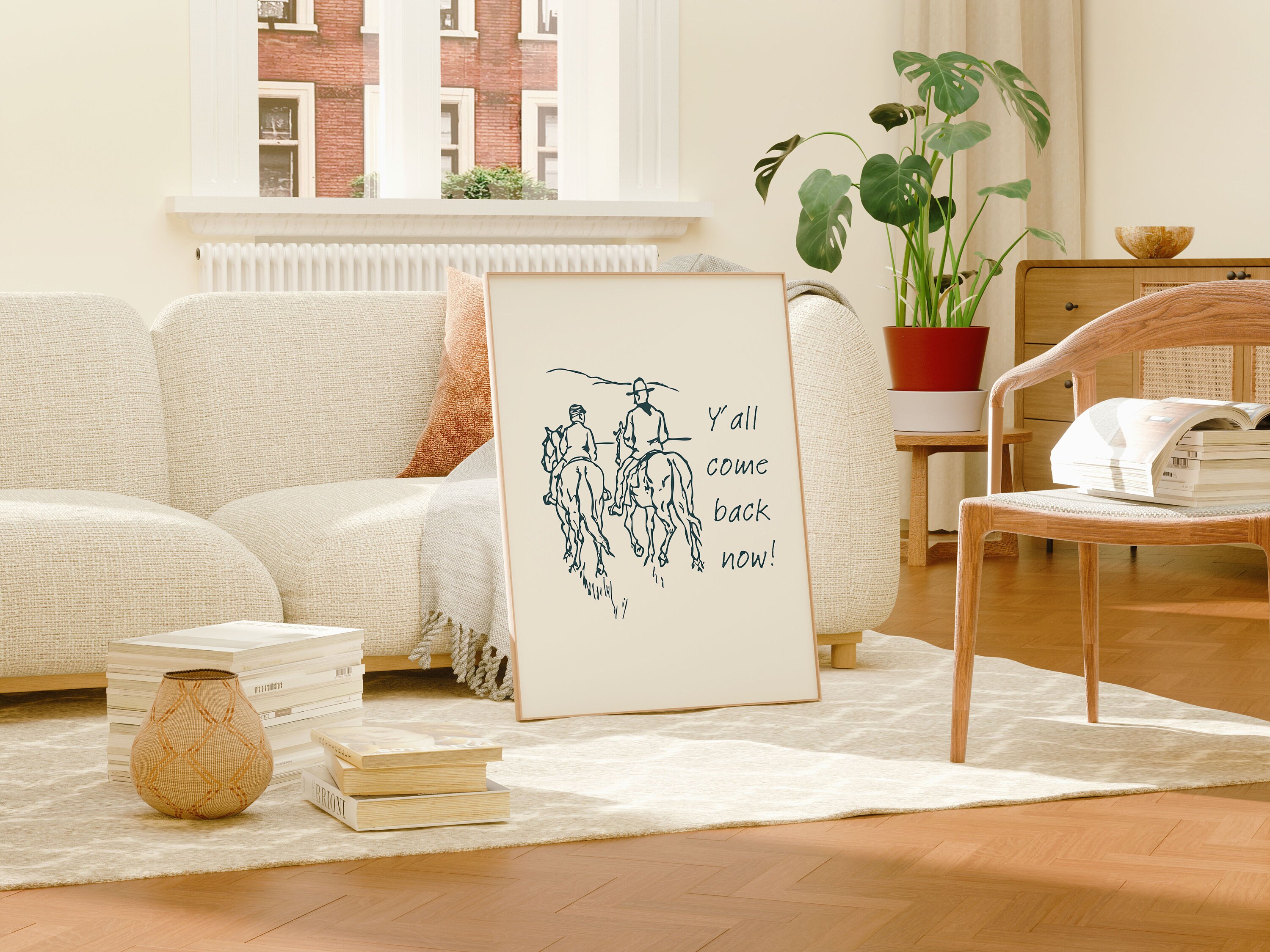 Vintage Goodbye Poster Trendy Living Room Decor Cute Quote Art Western ...