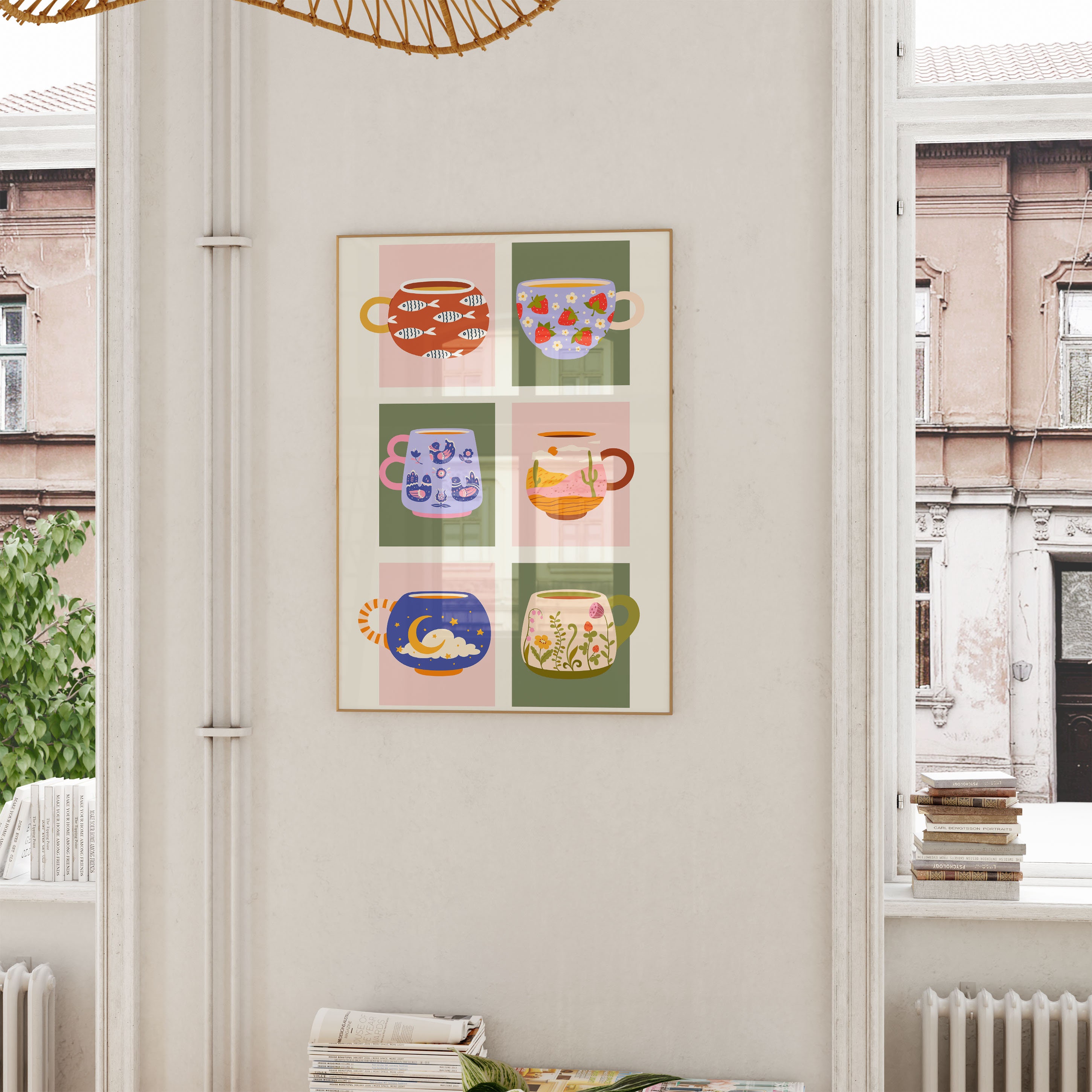 Cute Coffee Mug Poster Unique Kitchen Decor Aesthetic Coffee - Etsy