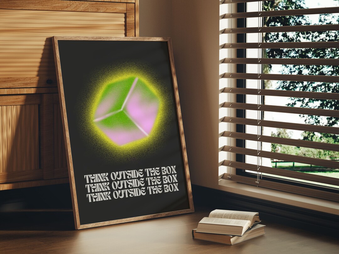 Think Outside the Box Poster Trippy Art Unique Gallery Wall Art ...