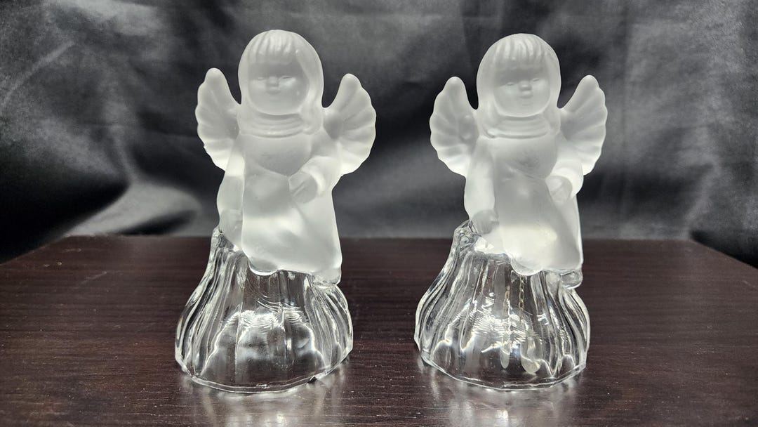 Vintage Centurion Collection Glass Angel Bells Matching Set of 2 With ...