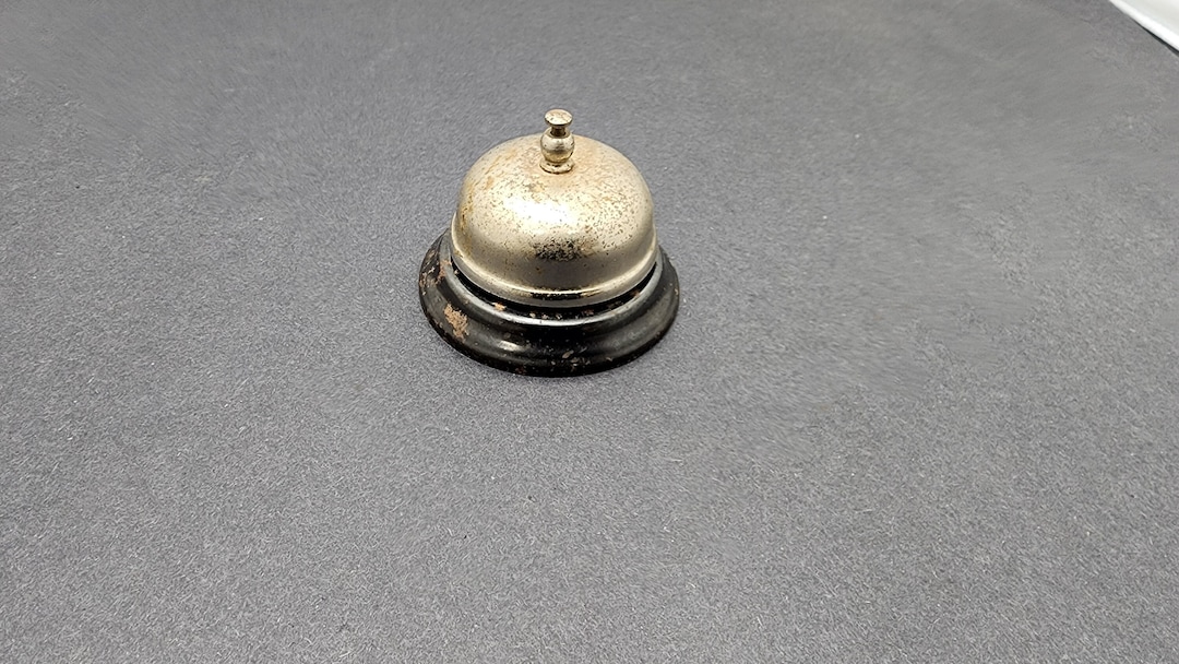Vintage Metal Counter Bell - Rusty but Working - Service Bell - Call ...