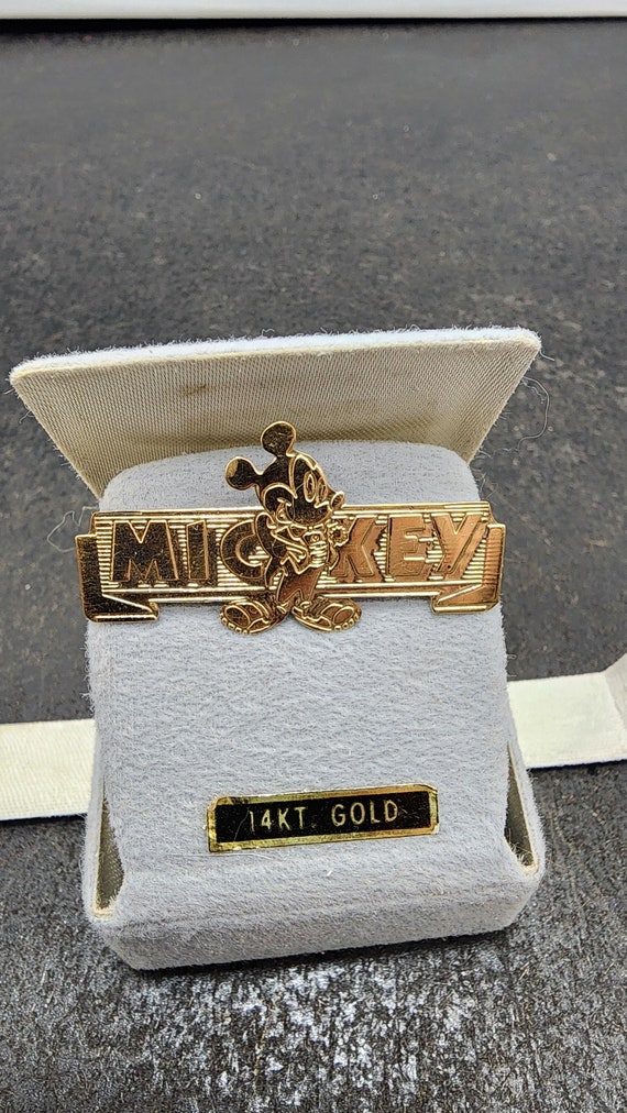 Vintage 14K Gold Mickey Mouse Pin, 1987 Disney 60th C… - Gem