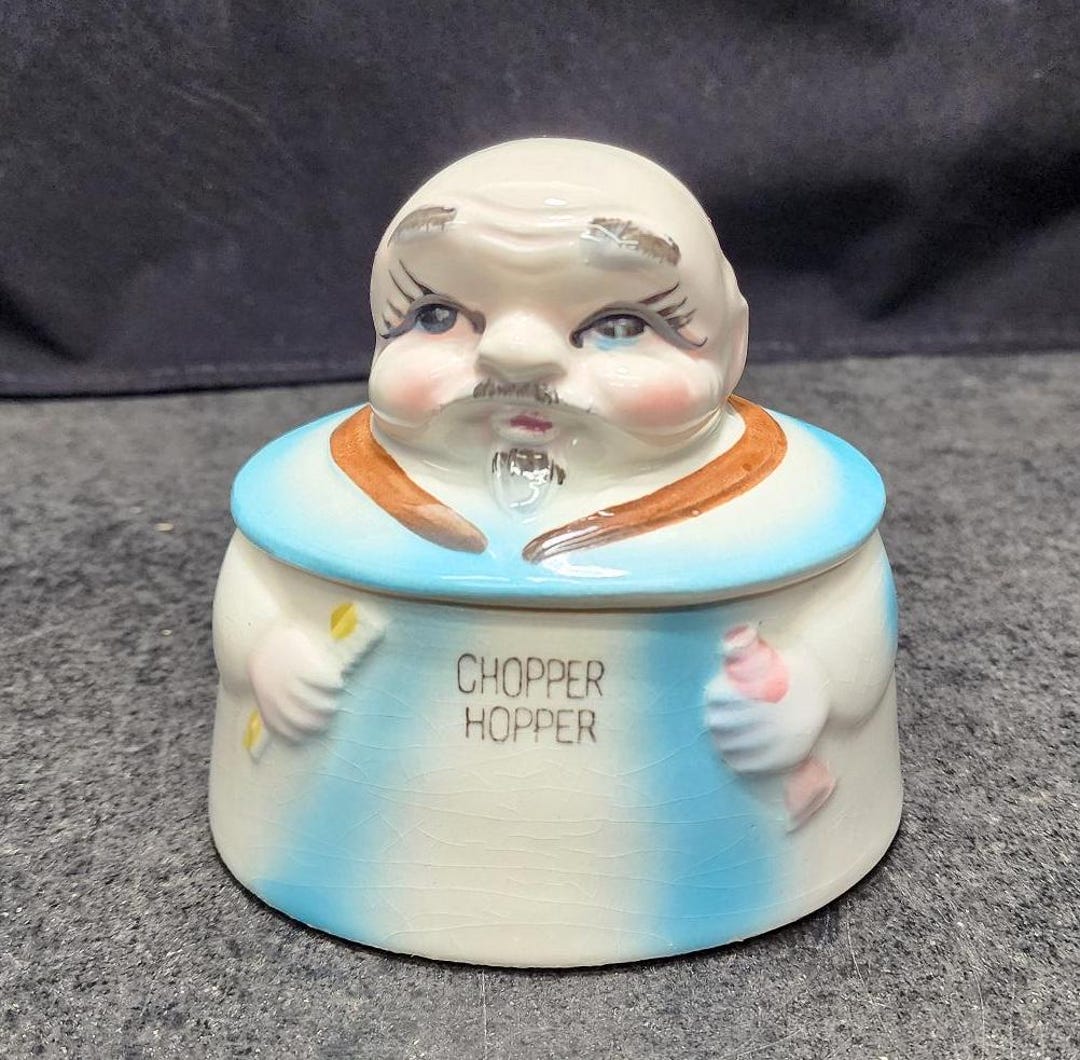 Vintage Japanese Ceramic "chopper Hopper" False Teeth Holder, Pre-owned ...
