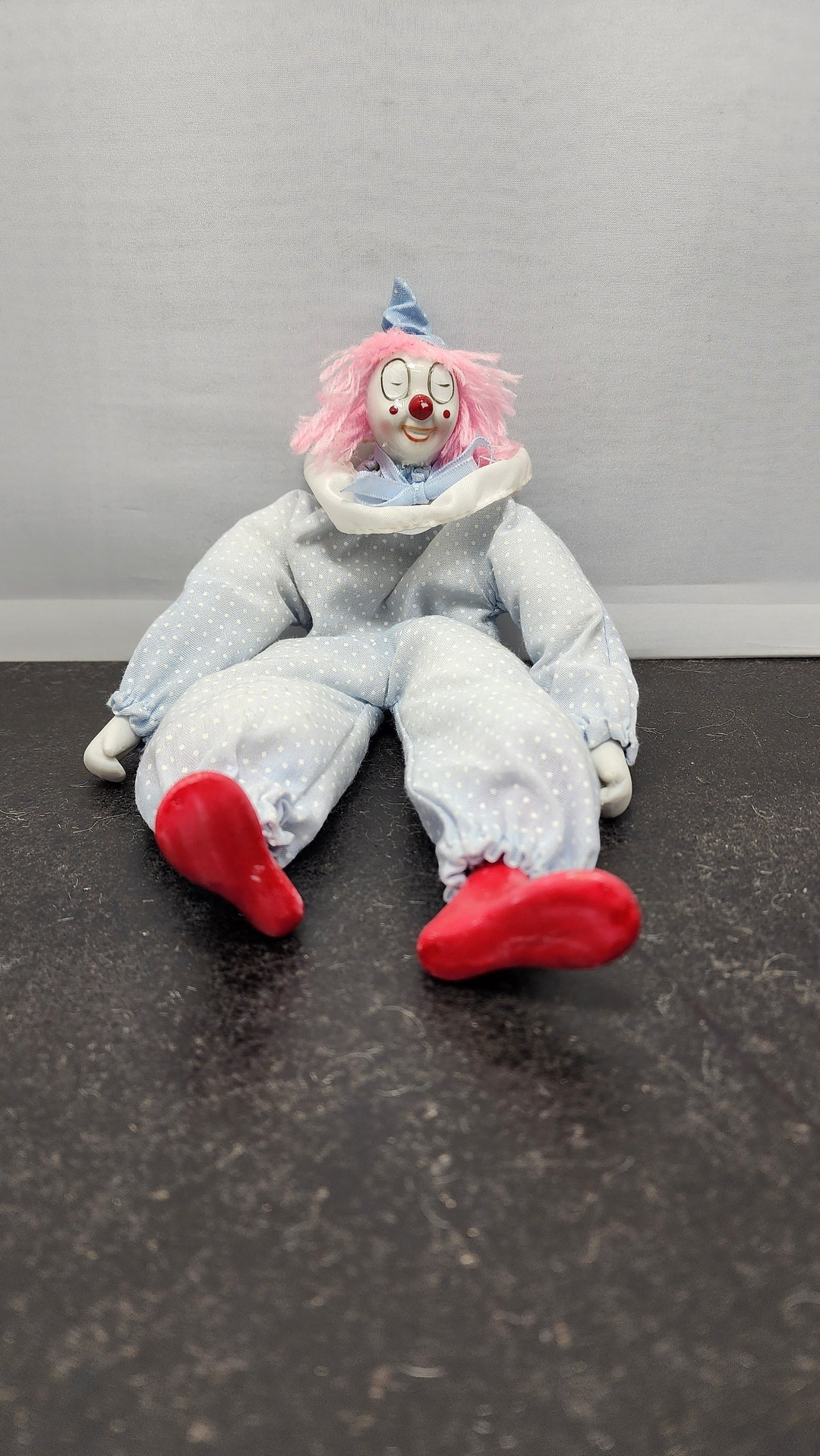 Rare Vintage Porcelain Clown Doll - Soft Body With Hard Chest - Unique ...