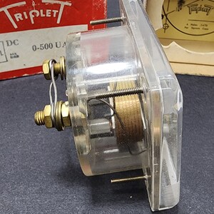 Vintage 1960's Triplett Model 327-PL 500madc Panel Meter - New in Box ...