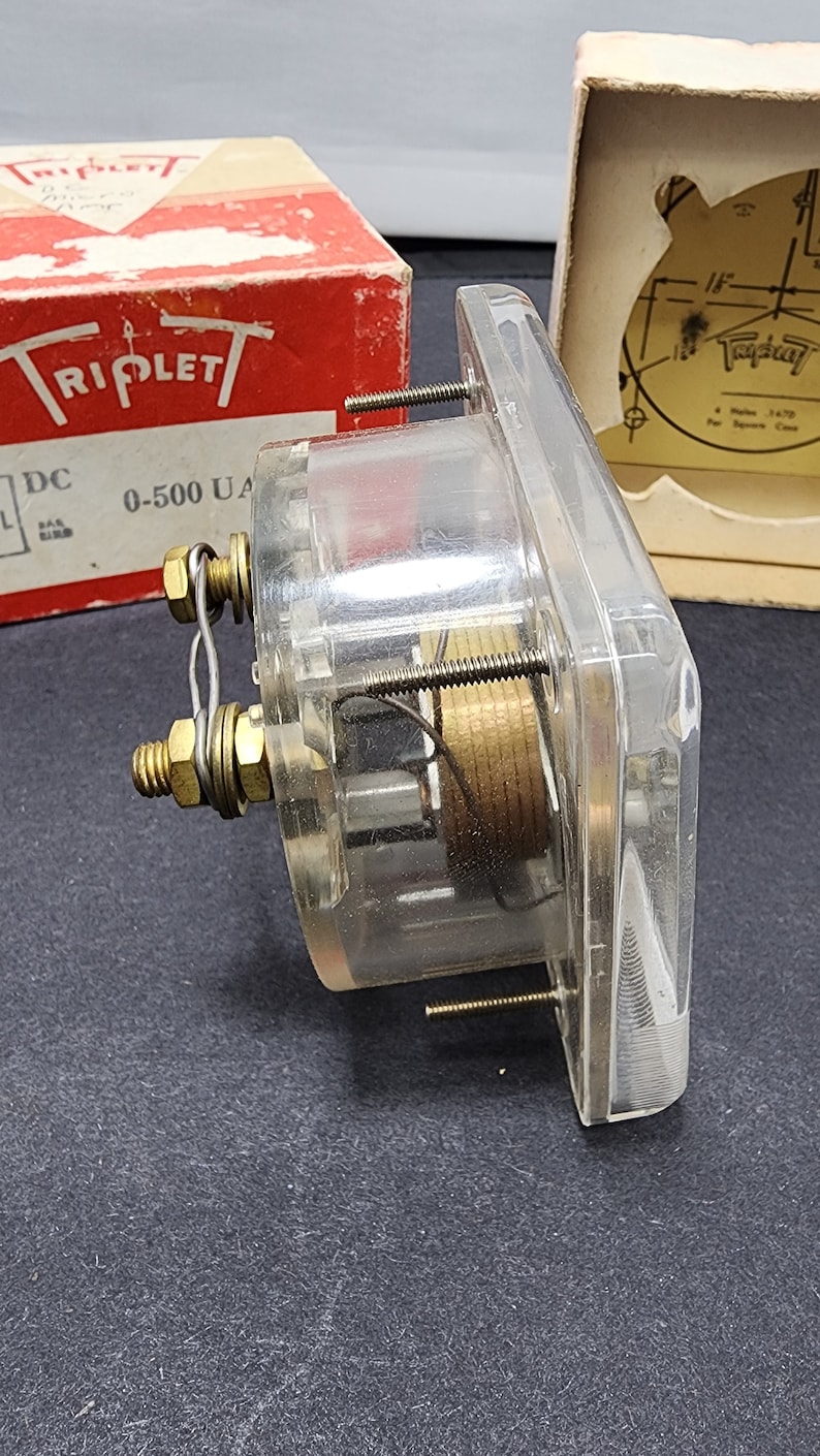 Vintage 1960's Triplett Model 327-PL 500madc Panel Meter - New in Box ...