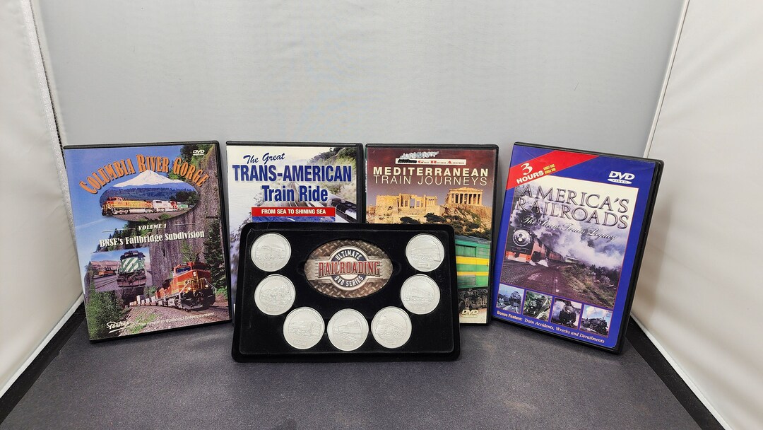 Ultimate Railroading Four DVD Series & Collectible Locomotive Token Set ...