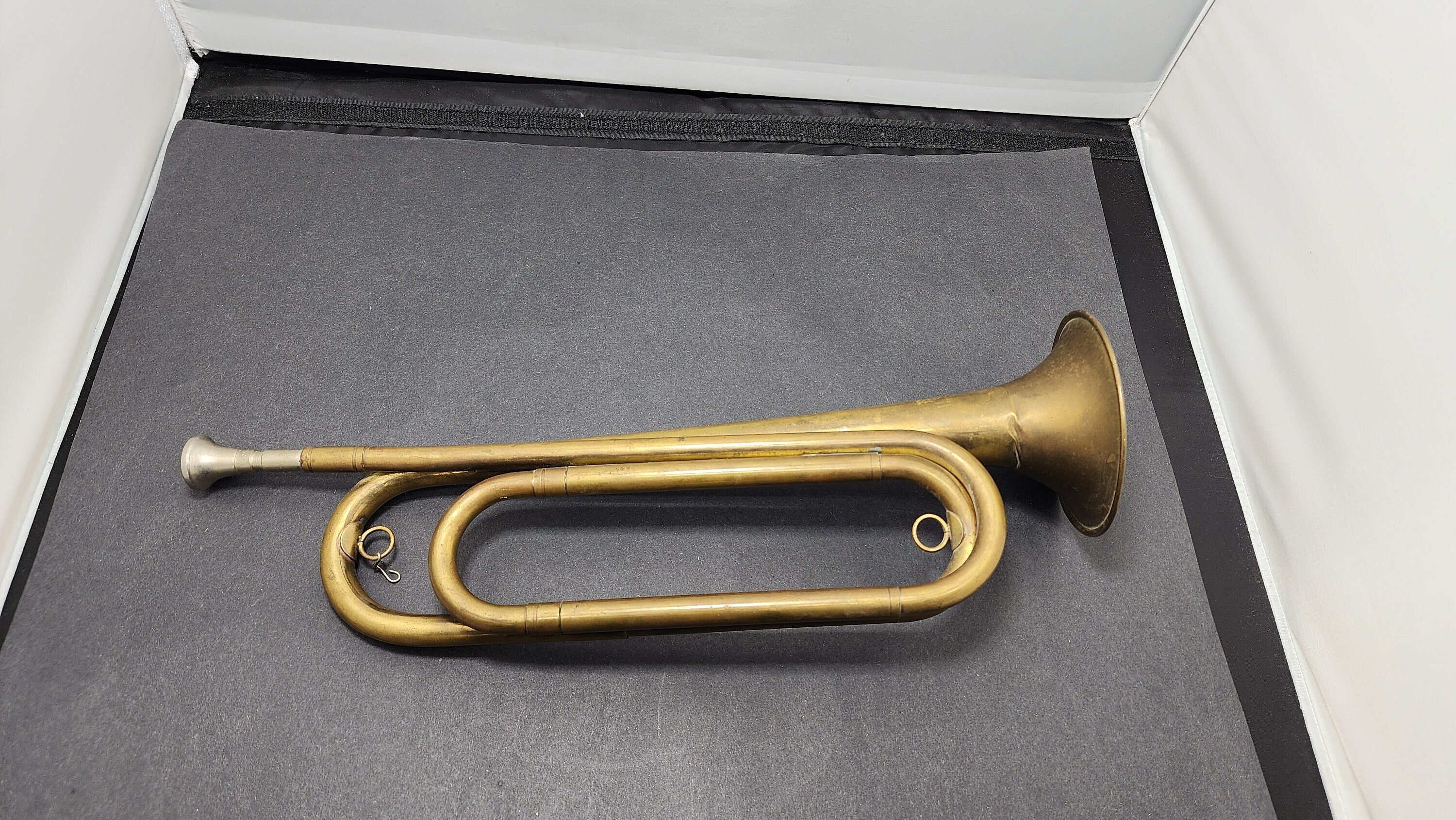 Vintage 1950's Rexcraft Regulation Bugle, Brass, USA, Mouthpiece ...