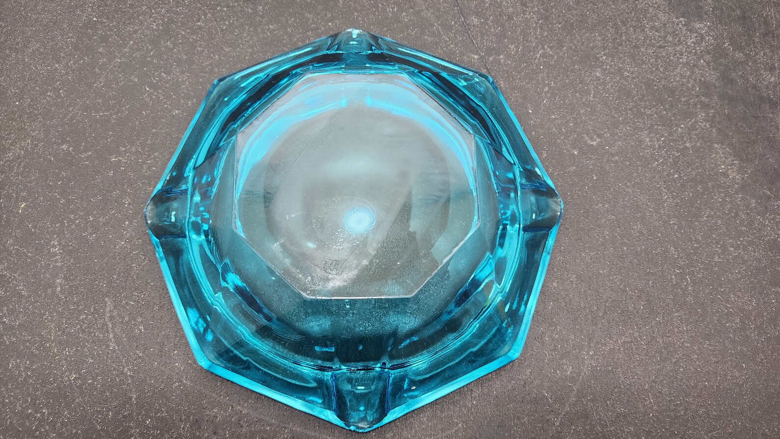 Vintage Hazel Atlas Capri Blue Octagon Ash Tray Thick Heavy Glass - Etsy
