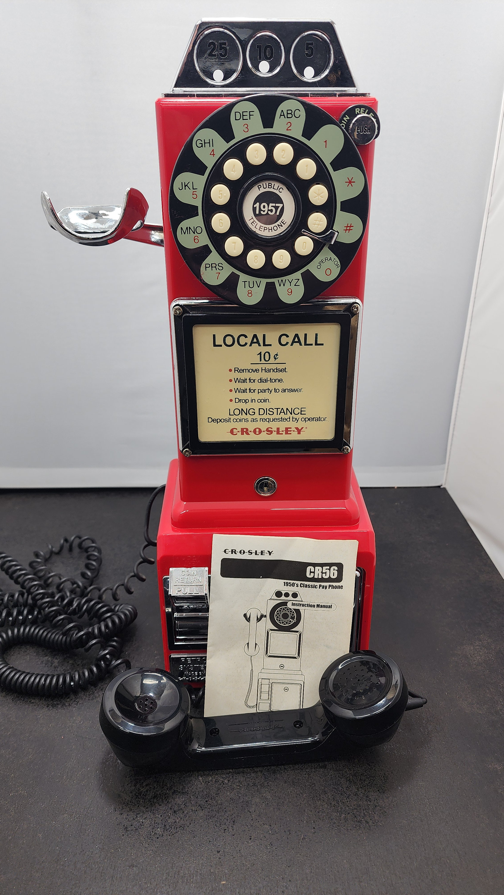 Crosley 1950's Style Rotary Push Button Payphone Reproduction Coin Bank ...
