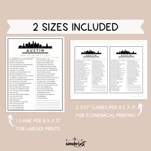 Austin Bucket List | Printable Top 50 Things to Do in Austin TX List ...