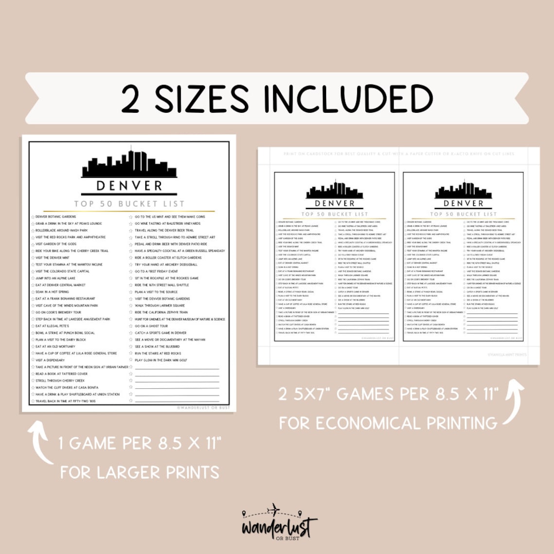 Denver Bucket List | Printable Top 50 Things to Do in Denver List ...