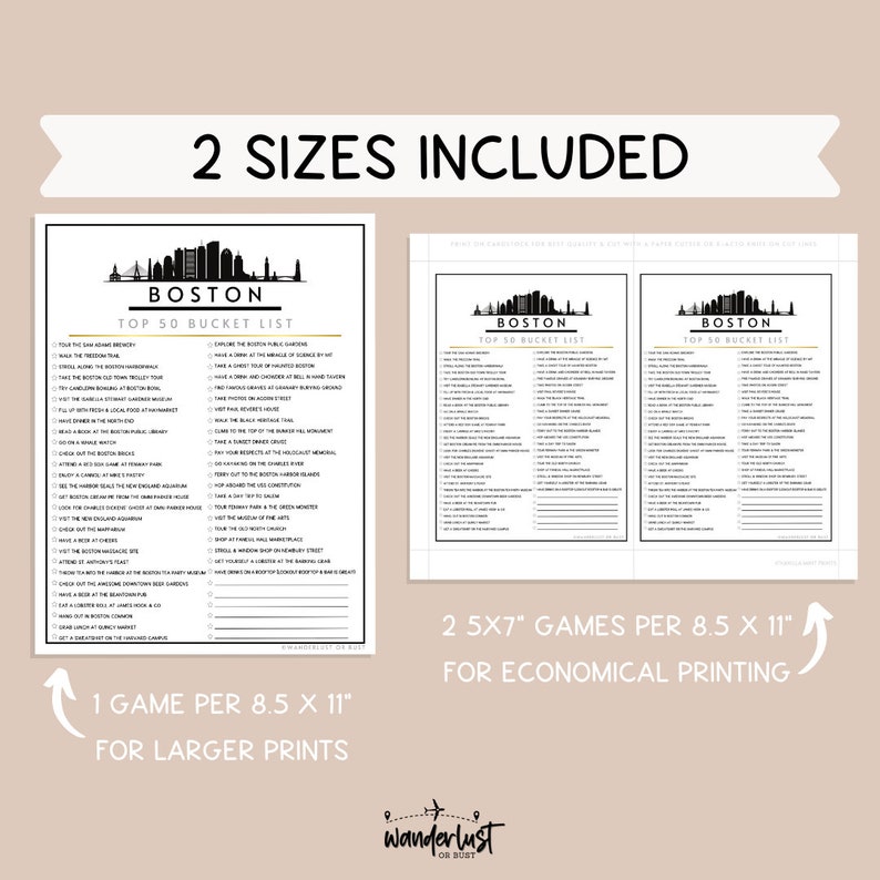 Boston Bucket List | Printable Top 50 Things to Do in Boston List ...