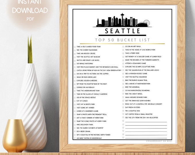 Washington State Bucket List – Scratch off Poster – Washington Travel ...