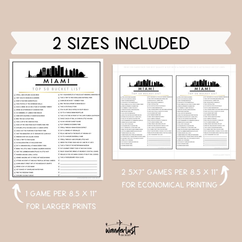 Miami Bucket List | Printable Top 50 Things to Do in Miami List | Must ...