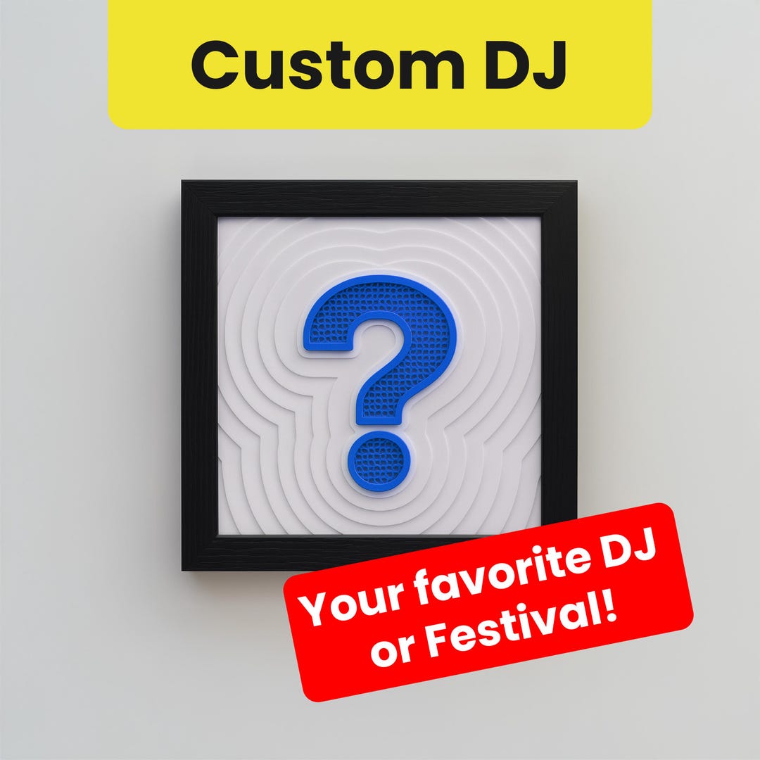 Custom 3D Framed DJ Artwork | EDM Music Festival Decor (9x9) - Etsy