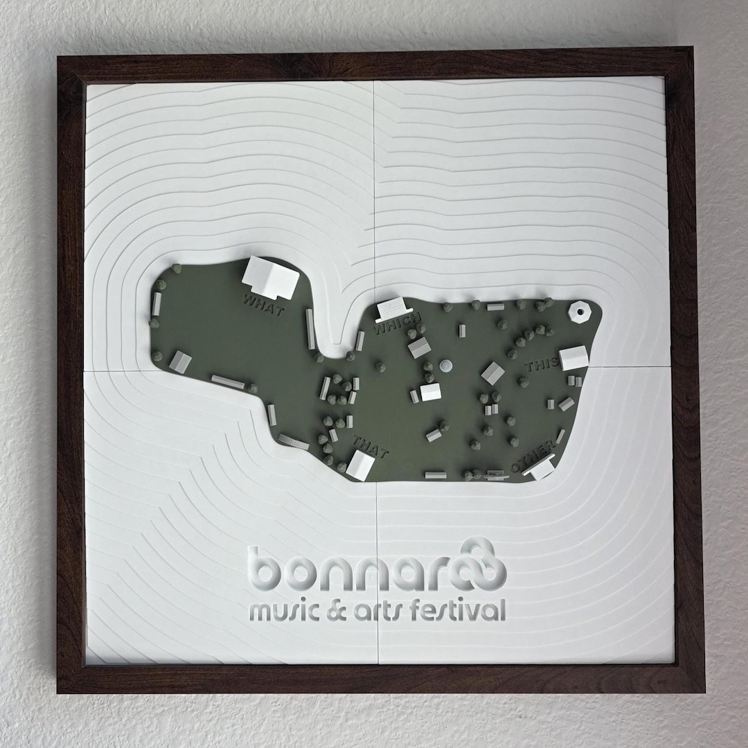 Bonnaroo 2025 Framed 3D Festival Map | Music Festival Decor - Etsy