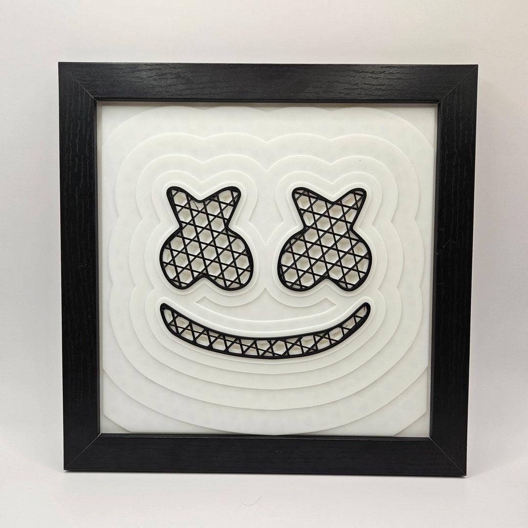 MARSHMELLO 3D Framed Artwork Custom Edm Dj Wall Art 9x9 Eco-designed ...