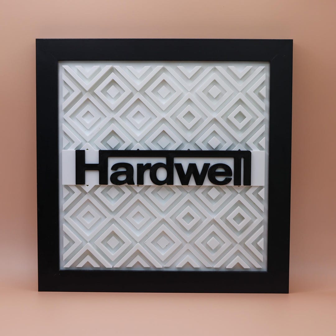 HARDWELL DJ Wall Art, 3D Big Room House Decor, Progressive House Gift ...