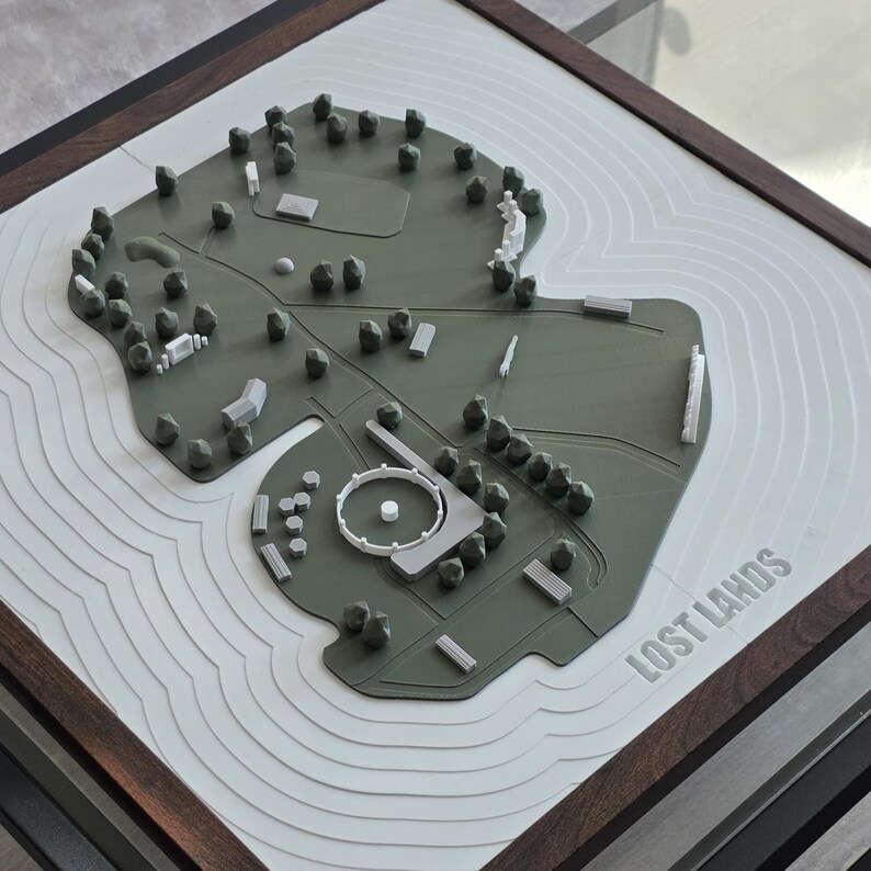 Lost Lands 3D Festival Map, Music Festival Wall Art, Framed EDM Rave ...