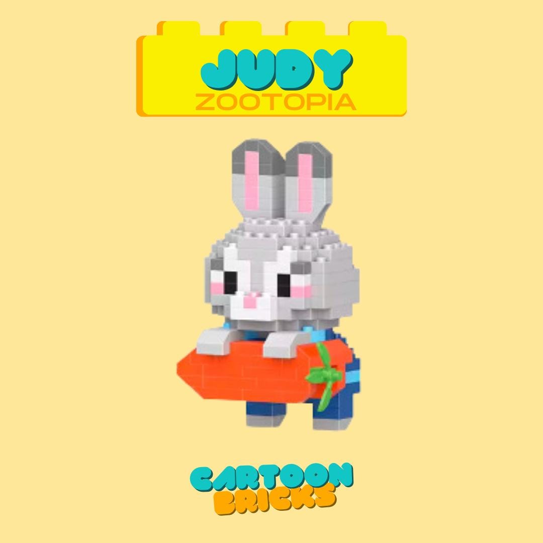 Judy From Zootopia LEGO Style Building Blocks Cartoonbricks - Etsy