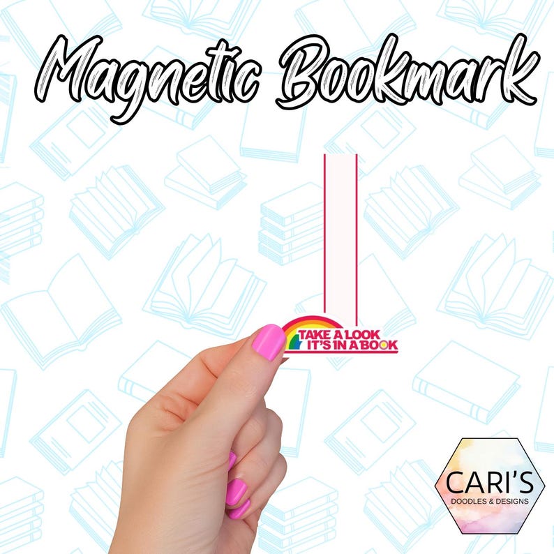 Holographic Magnetic Bookmark - Retro Reading Rainbow - Etsy