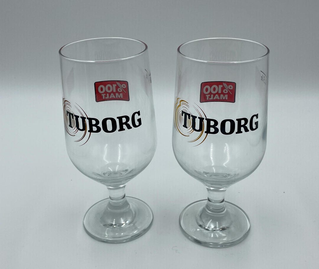 Beer Glass,tuborg Beer Glass Set of 2,tuborg Beer,gift,you and Me Cup ...