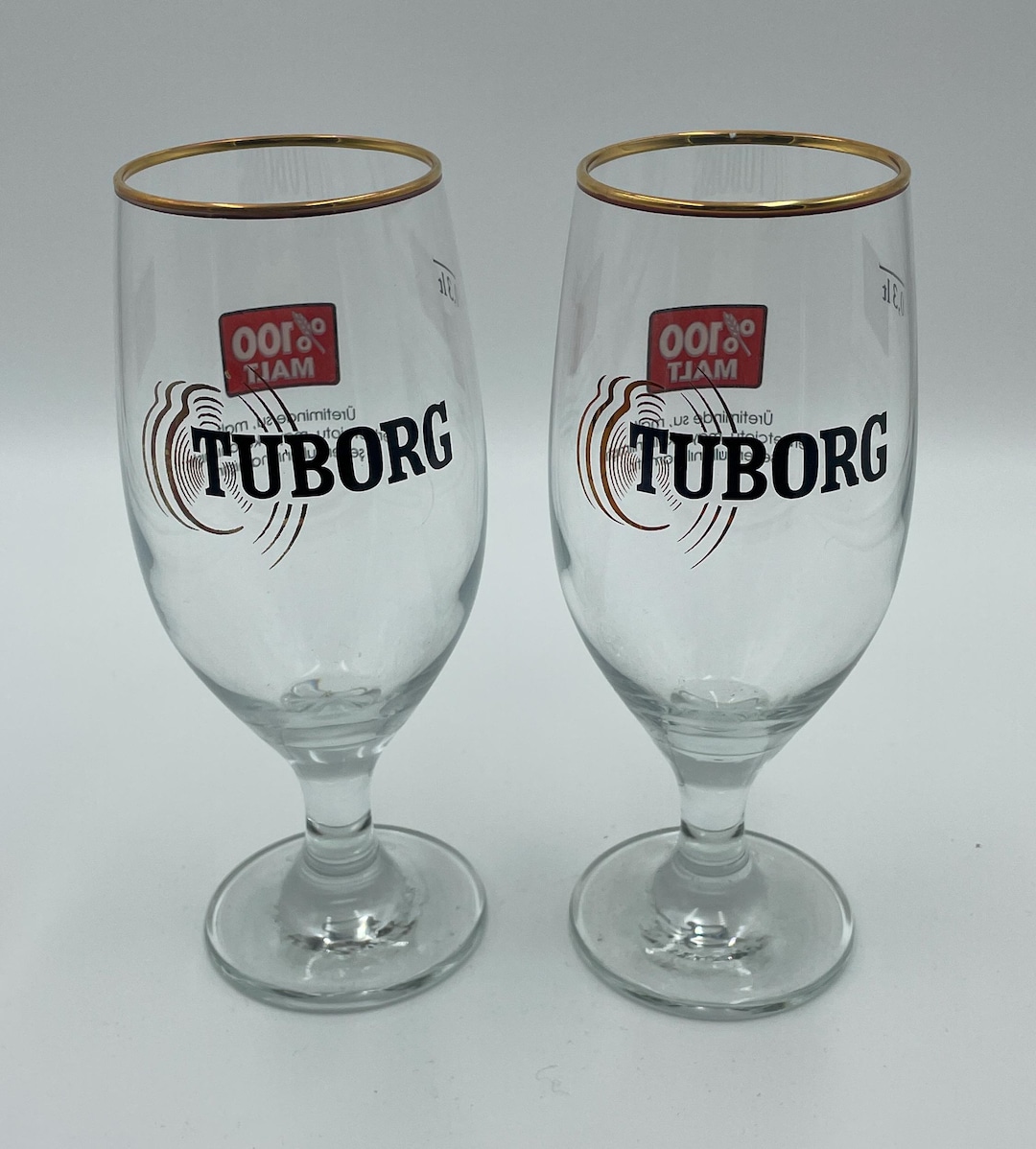 Beer Glass,tuborg Beer Glass Set of 2,tuborg Beer,gift,you and Me Cup ...