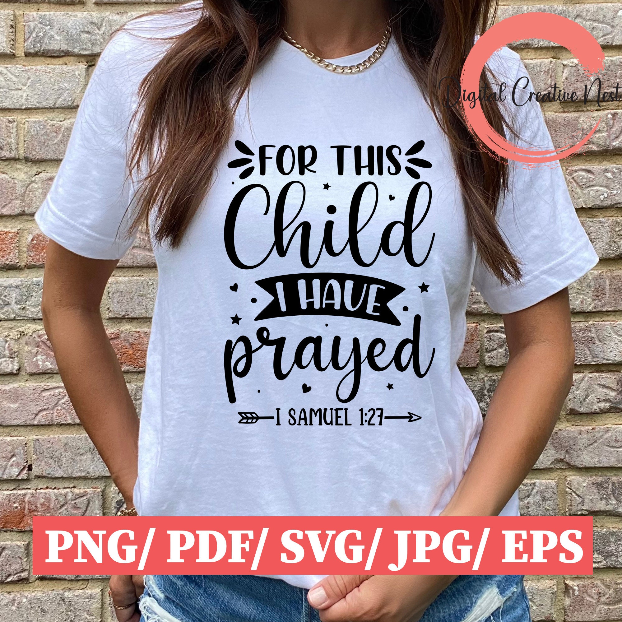 For This Child I Have Prayed SVG, Christian Cut File, for This Child ...