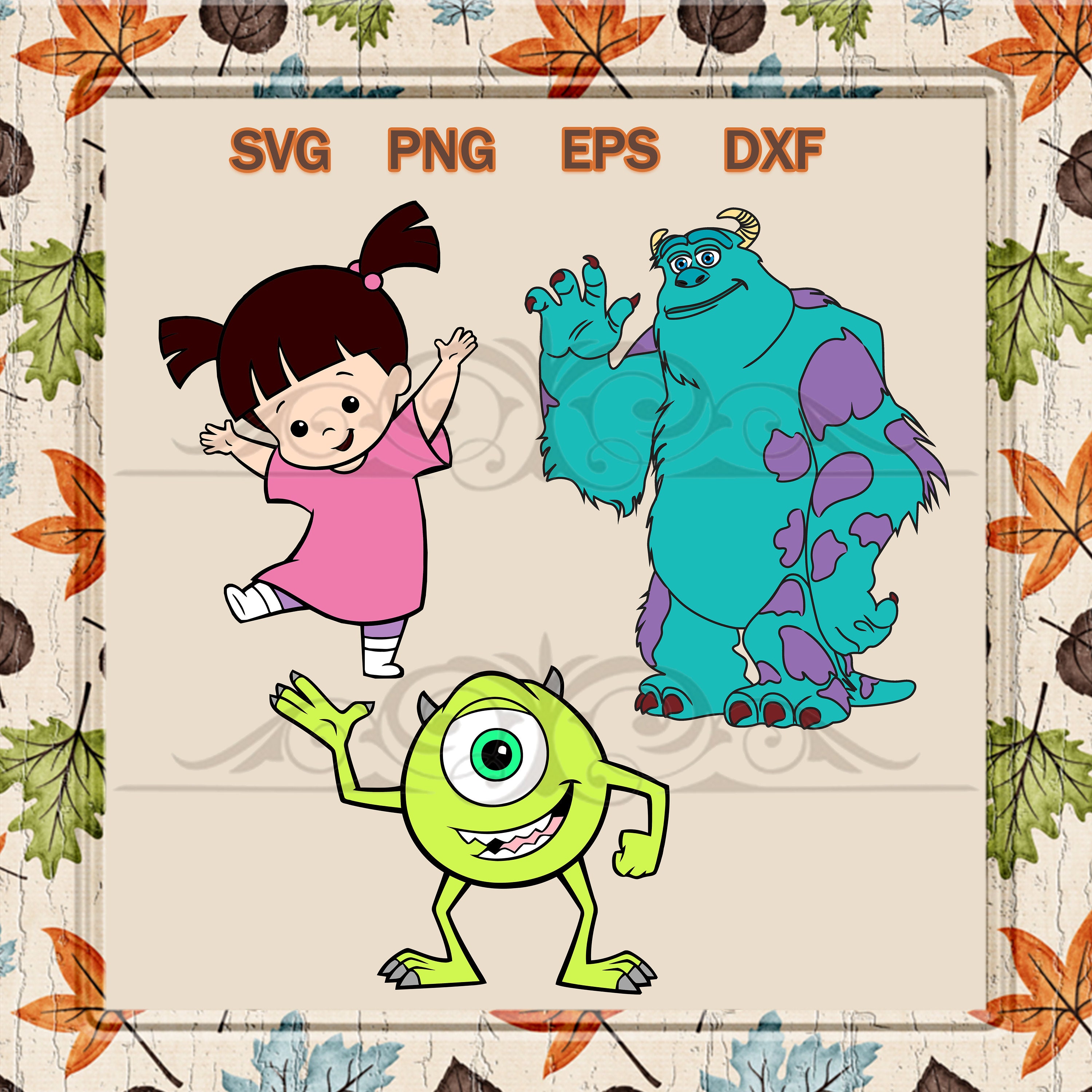 Monsters Svg Sully Svg Mike Svg Boo Svg Tekens Svg Etsy Nederland