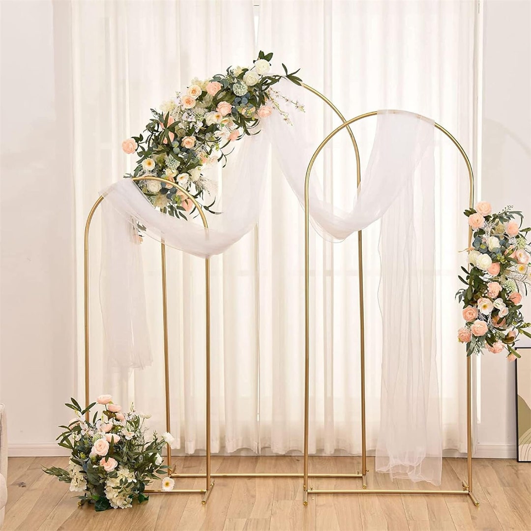 8 Ft Gold Arch Backdrop, Gold Chiara Backdrop Gold Backdrop Stand ...