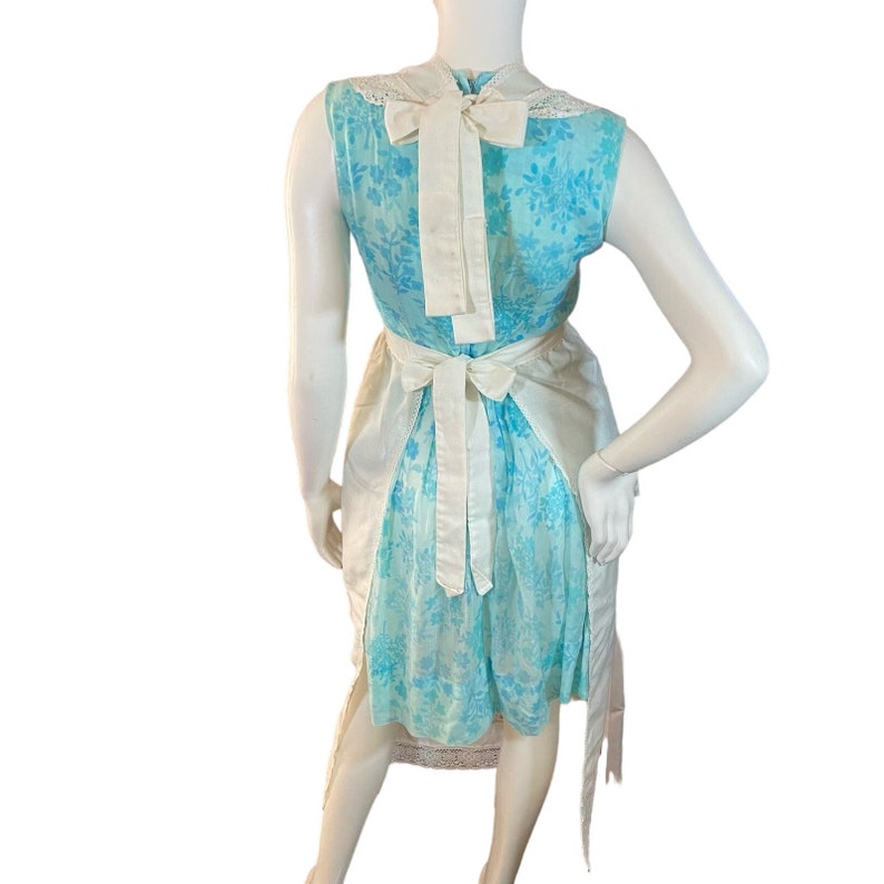 70s Vintage White Full Apron With Lace Detailing - Etsy