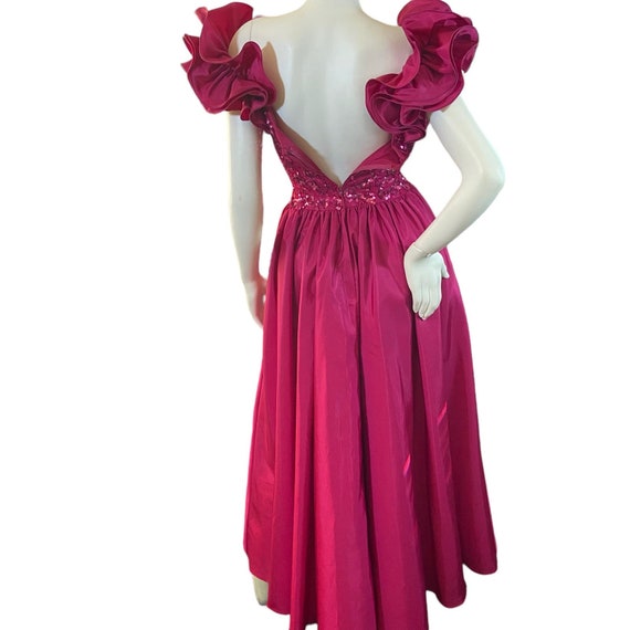80's Vintage Hot Pink Gown by Mike Benet Formals - Gem