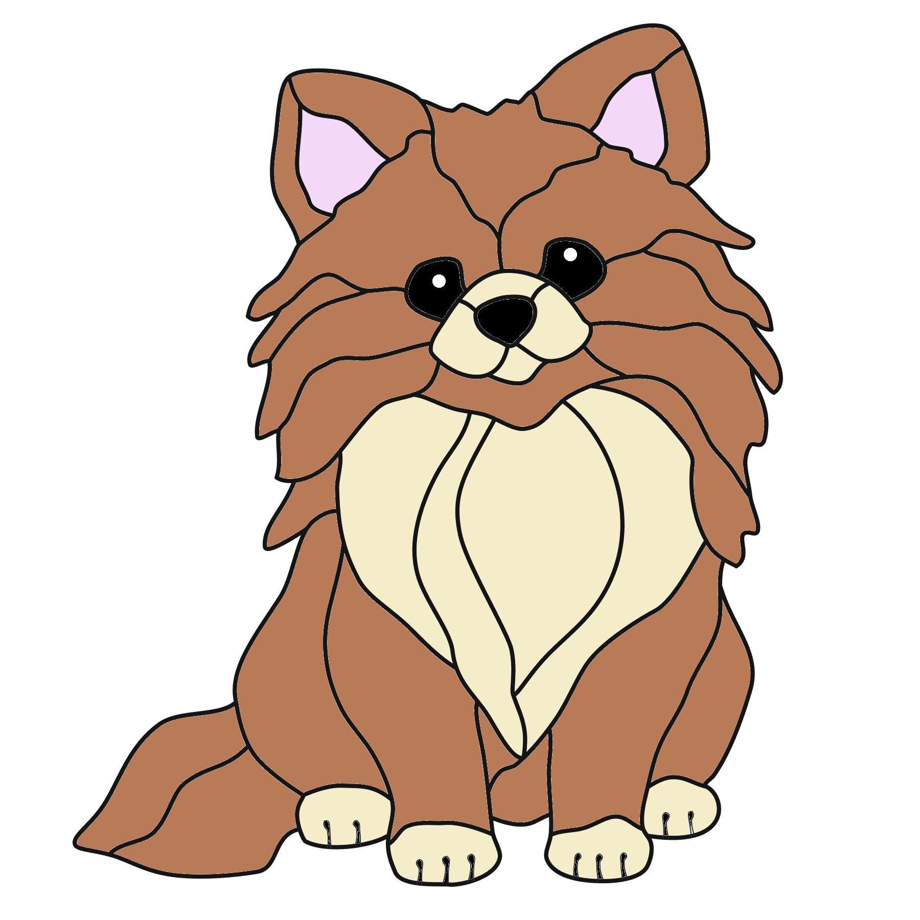 Pomeranian Puppy- Stained Glass Suncatcher Pattern - Etsy