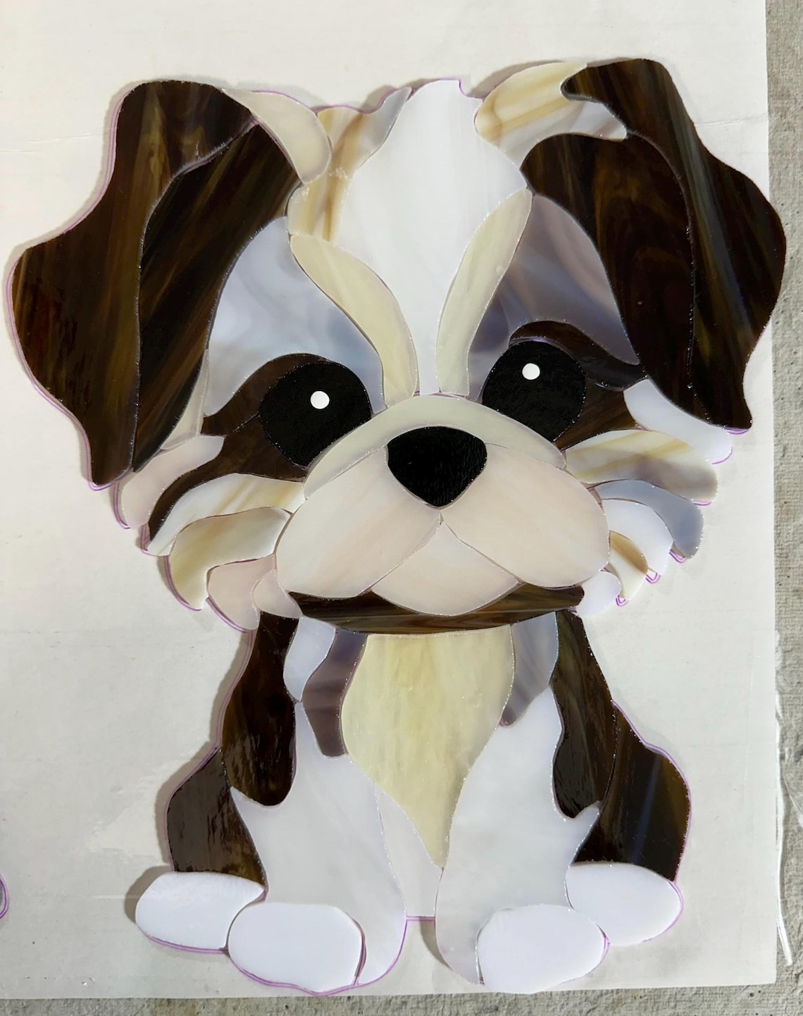 Shih Tzu Puppy-stained Glass Suncatcher Pattern - Etsy