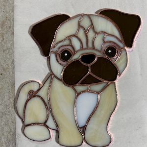 Pug Puppy-stained Glass Suncatcher Pattern - Etsy