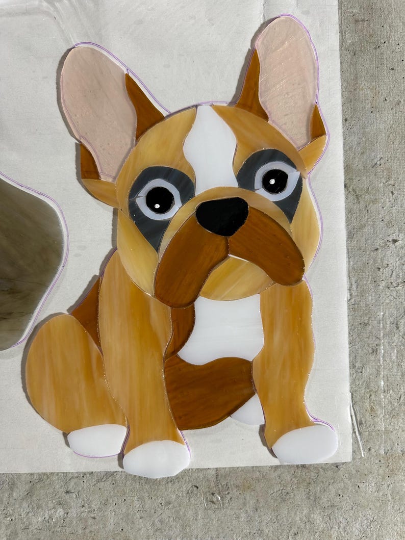 French Bulldog Puppy-stained Glass Suncatcher Pattern - Etsy
