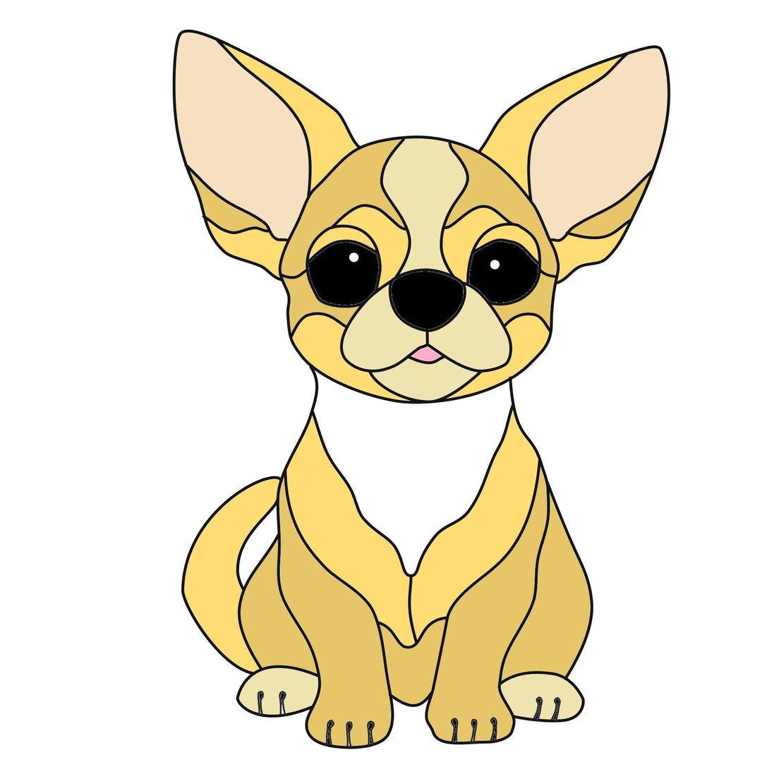 Chihuahua Puppy-stained Glass Suncatcher Pattern - Etsy